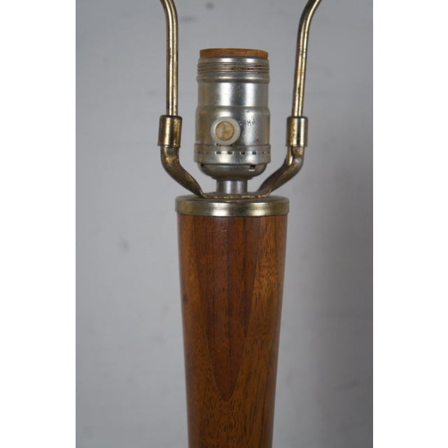 Mid-Century Modern Teak & Brass Genie Bottle Table Lamps Attributed to ...