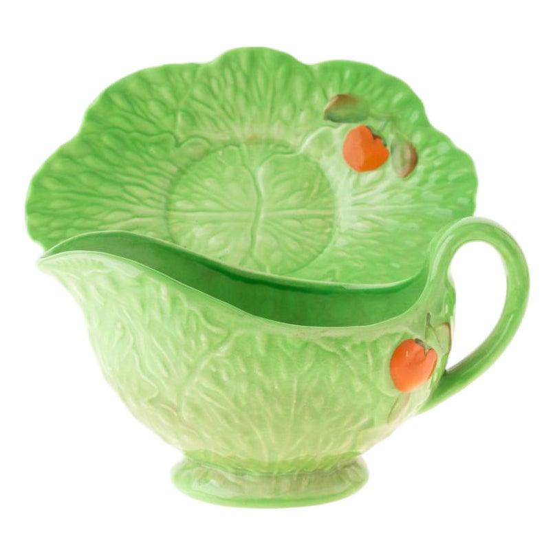 Vintage Ceramic Cabbage Sauce Boat from Carlton Ware | Chairish