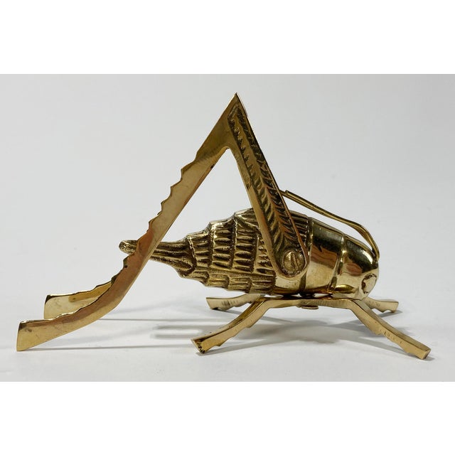 Brass Grasshopper Figure | Chairish
