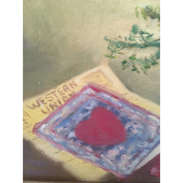 Circa 1944 Red Roses Still Life Oil Painting by Dorothy Stratton | Chairish