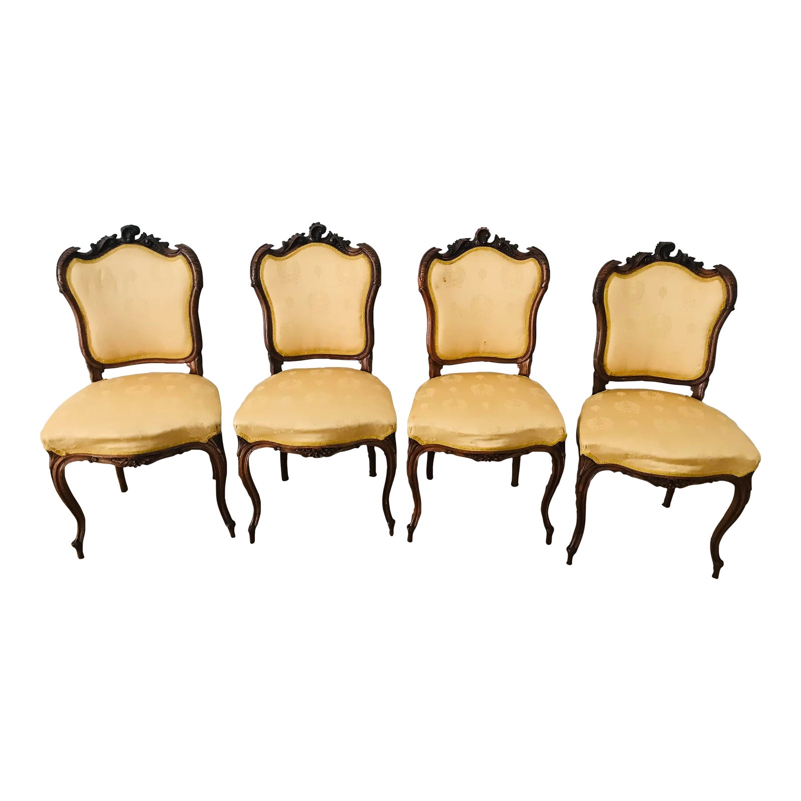 Late 19th C Boho French Antique Louis XI Style Dining Saloon Chairs ...