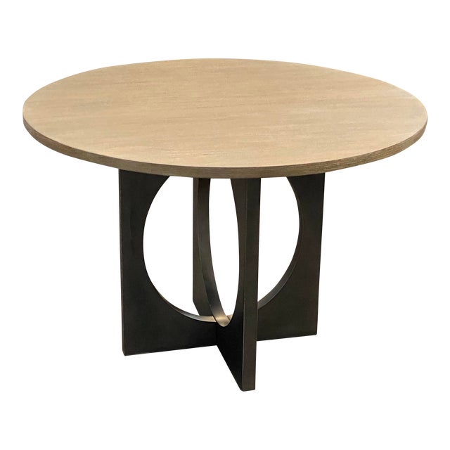 Brownstone Holden Round Iron Base Dining Table | Chairish