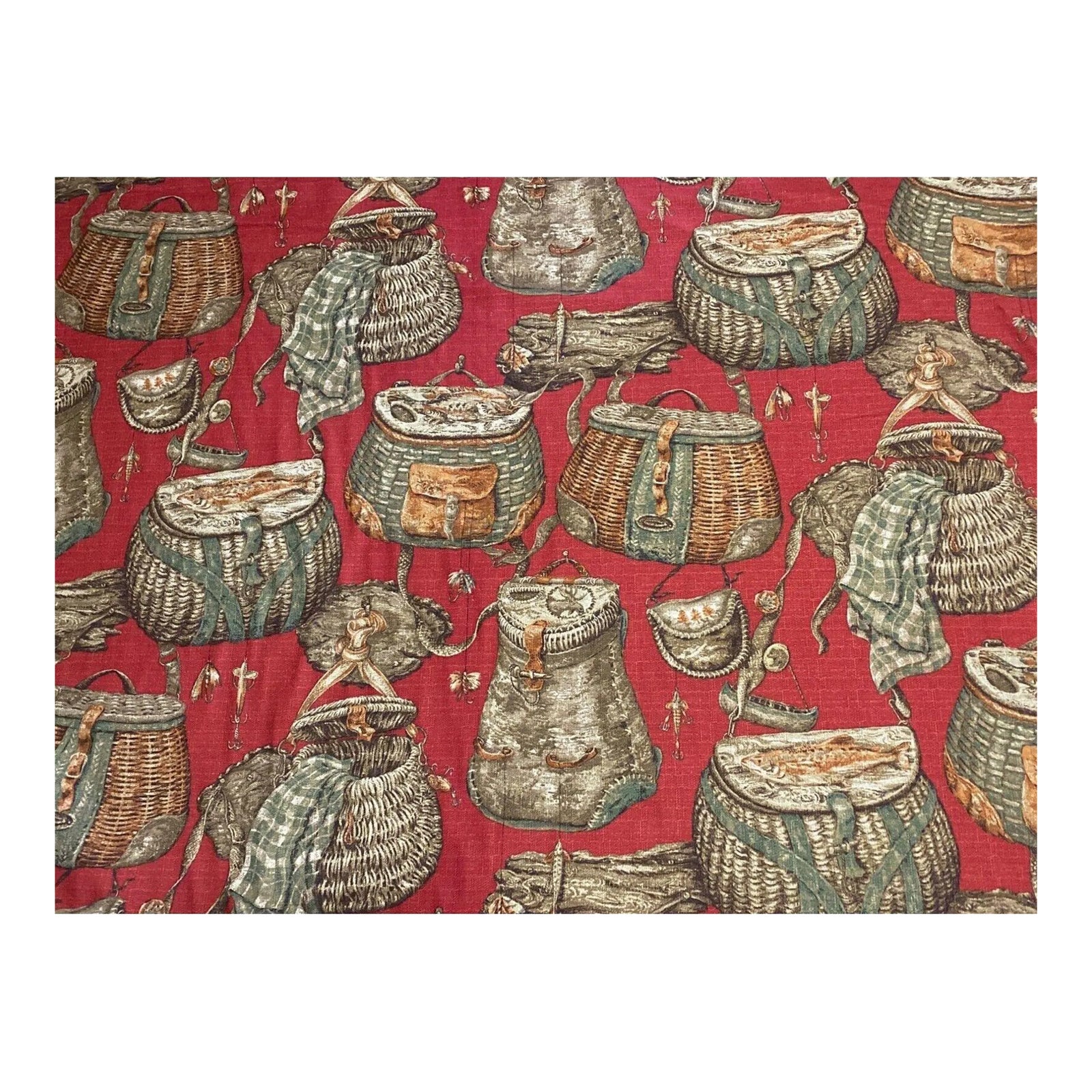 Vintage Stroheim & Romann Baskets Print Upholstery Drapery Fabric- 1 ...