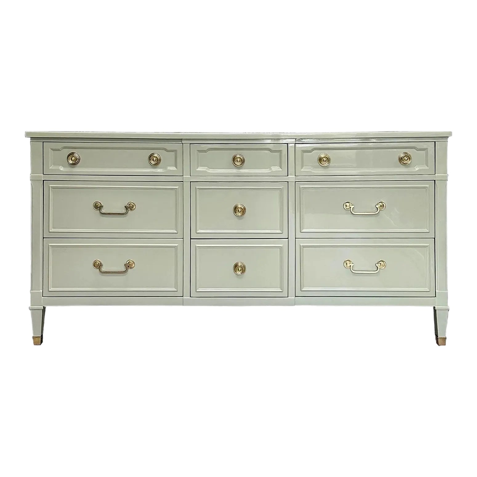 1960s Neutral Lacquer Lowboy / Sideboard / Buffet / Credenza | Chairish