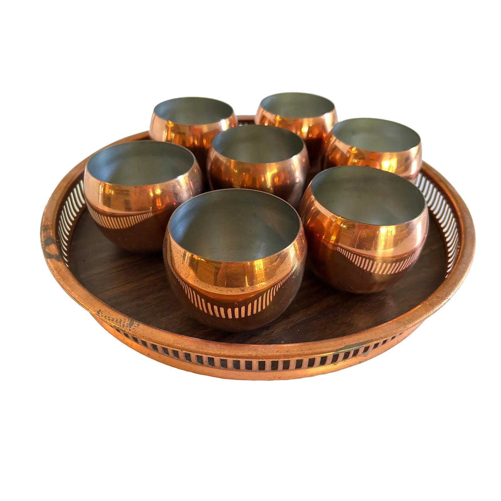 1970s Coppercraft Guild Vintage MCM Copper Roly Poly Tumblers Cups and ...