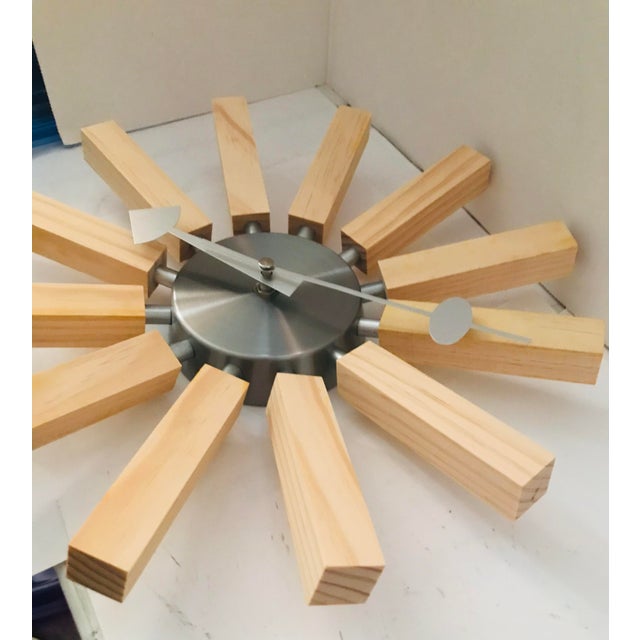 Mid-Century Modern Block Clock Inspired by George Nelson | Chairish