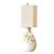 Vintage Magnolia Flower Ceramic Table Lamp | Chairish