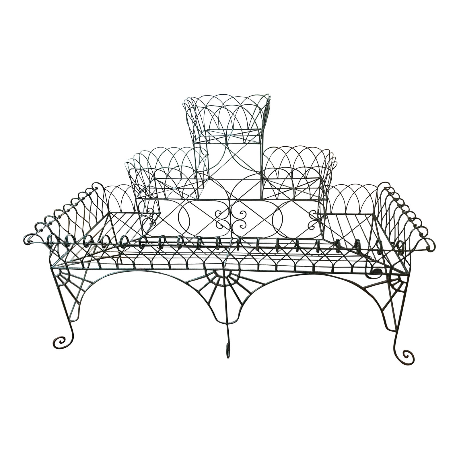 1960s French Victorian Style Wire Work Plant Stand | Chairish