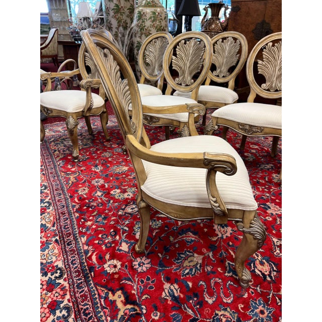 Set of 6 Transitional Continental Dining Chairs | Chairish