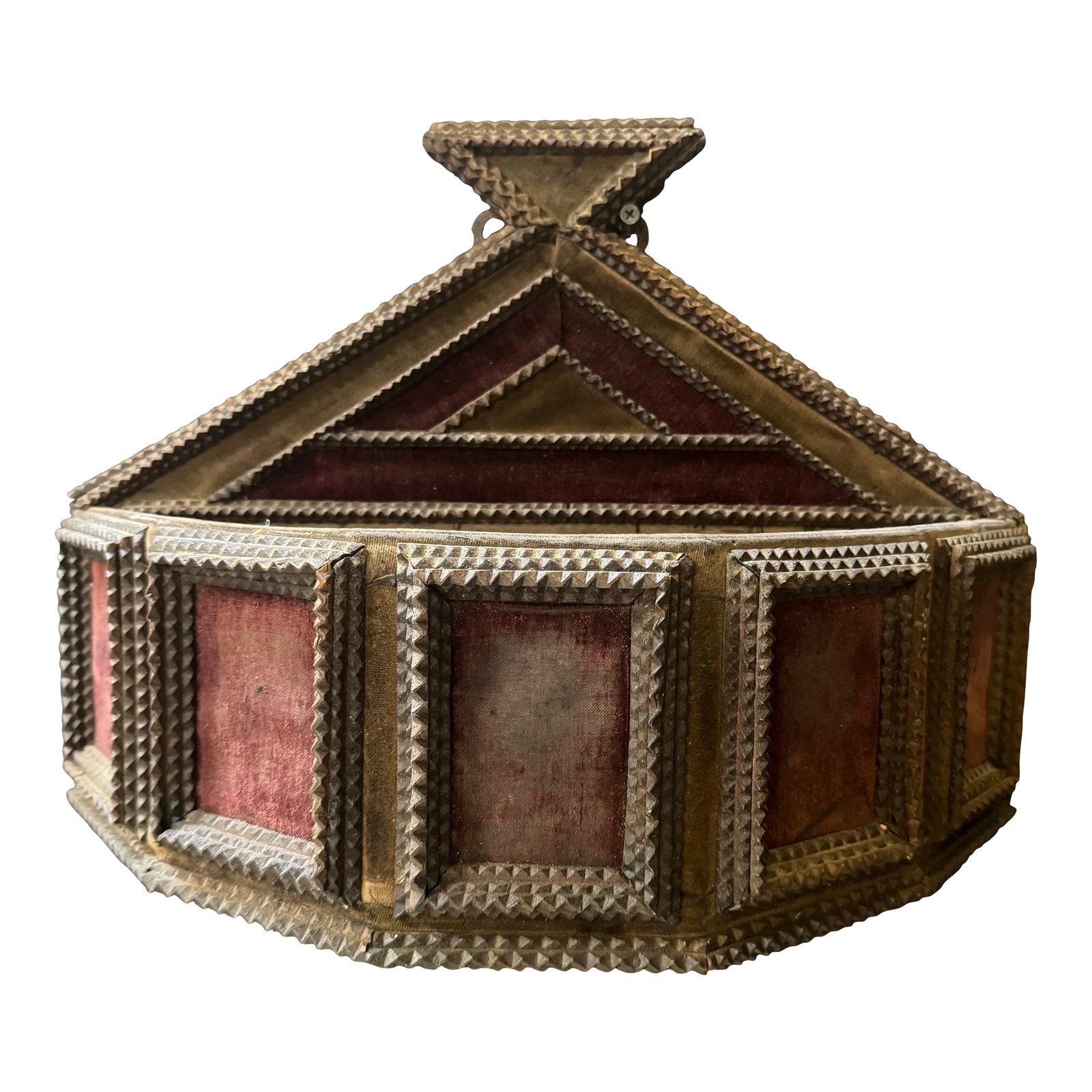 1920’s Tramp Art Hanging of the Wall Objects | Chairish