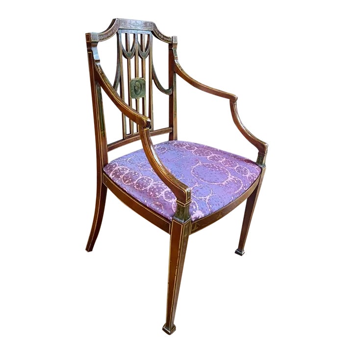 Late 19th Century Hepplewhite Arm Chair | Chairish