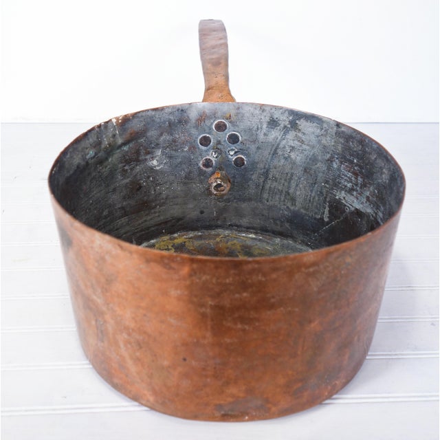 Antique Hand Forged Dovetailed Copper Sauce Pot | Chairish