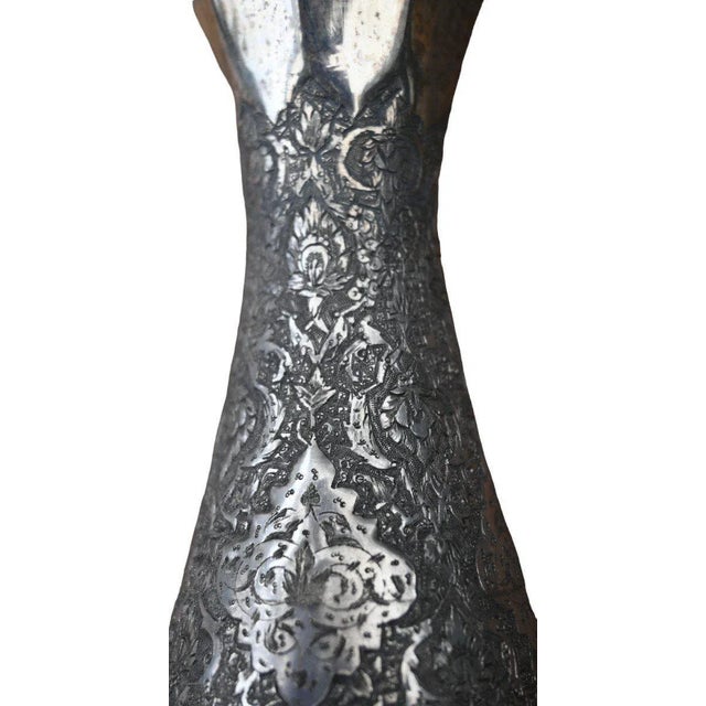 Islamic Qajar Indo-Persian Silver Vase | Chairish