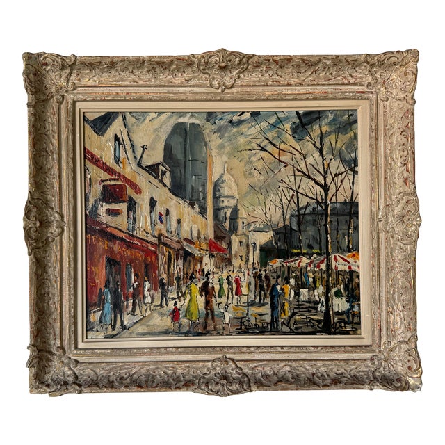 Robert Le Berger (French, 1905-1972) 'Place Du Tertre' Oil Painting ...