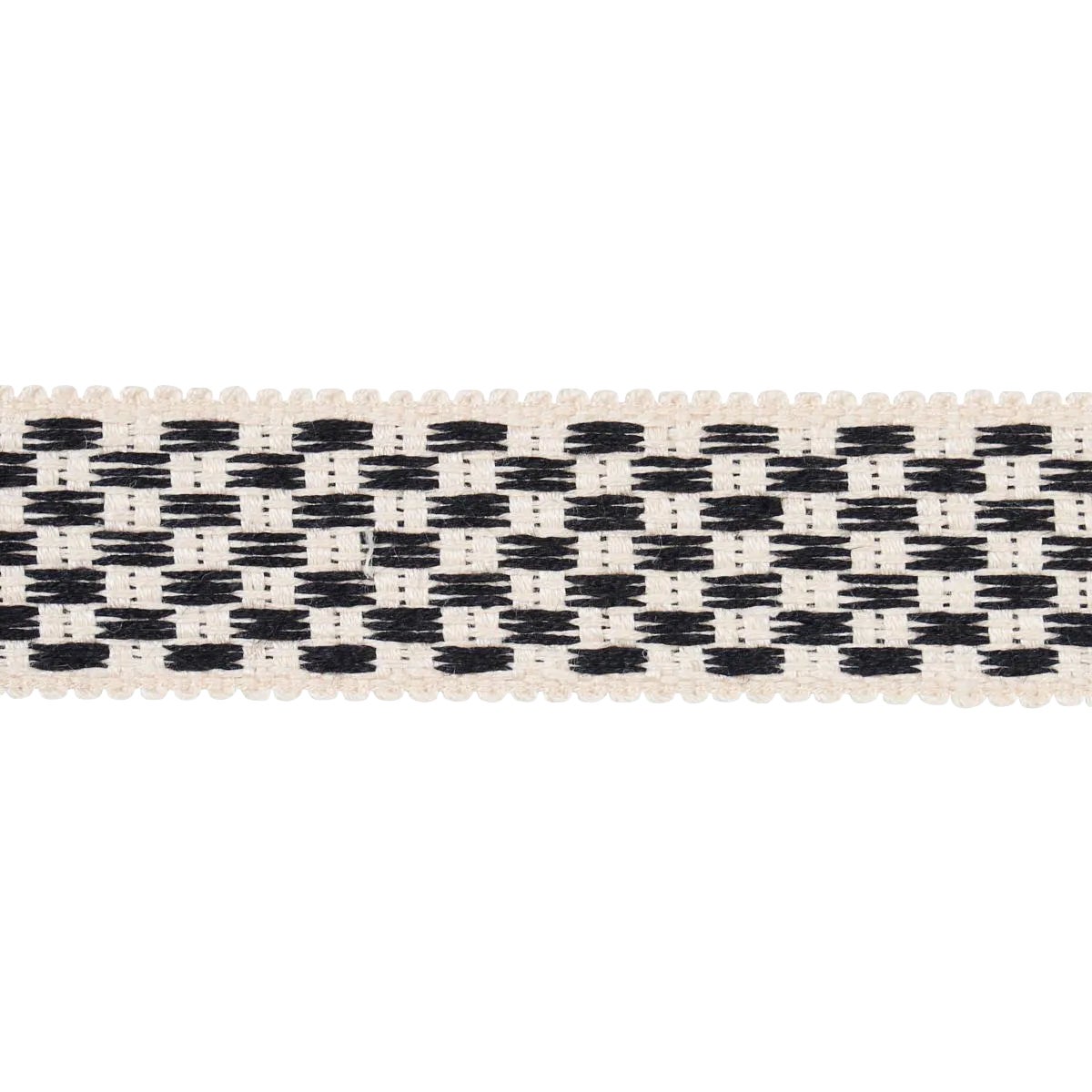 Schumacher Crawford Check Tape Medium in Basalt | Chairish