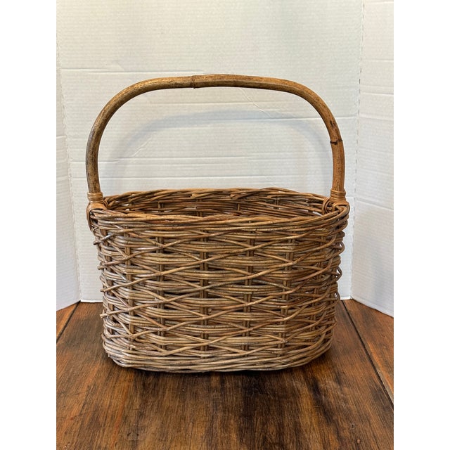 1940s Vintage Peterboro Basket Co. With Handle, Peterborough, NH | Chairish