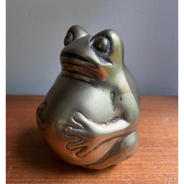 Brass Frog Decorative Mid Century Accent / Paperweight | Chairish