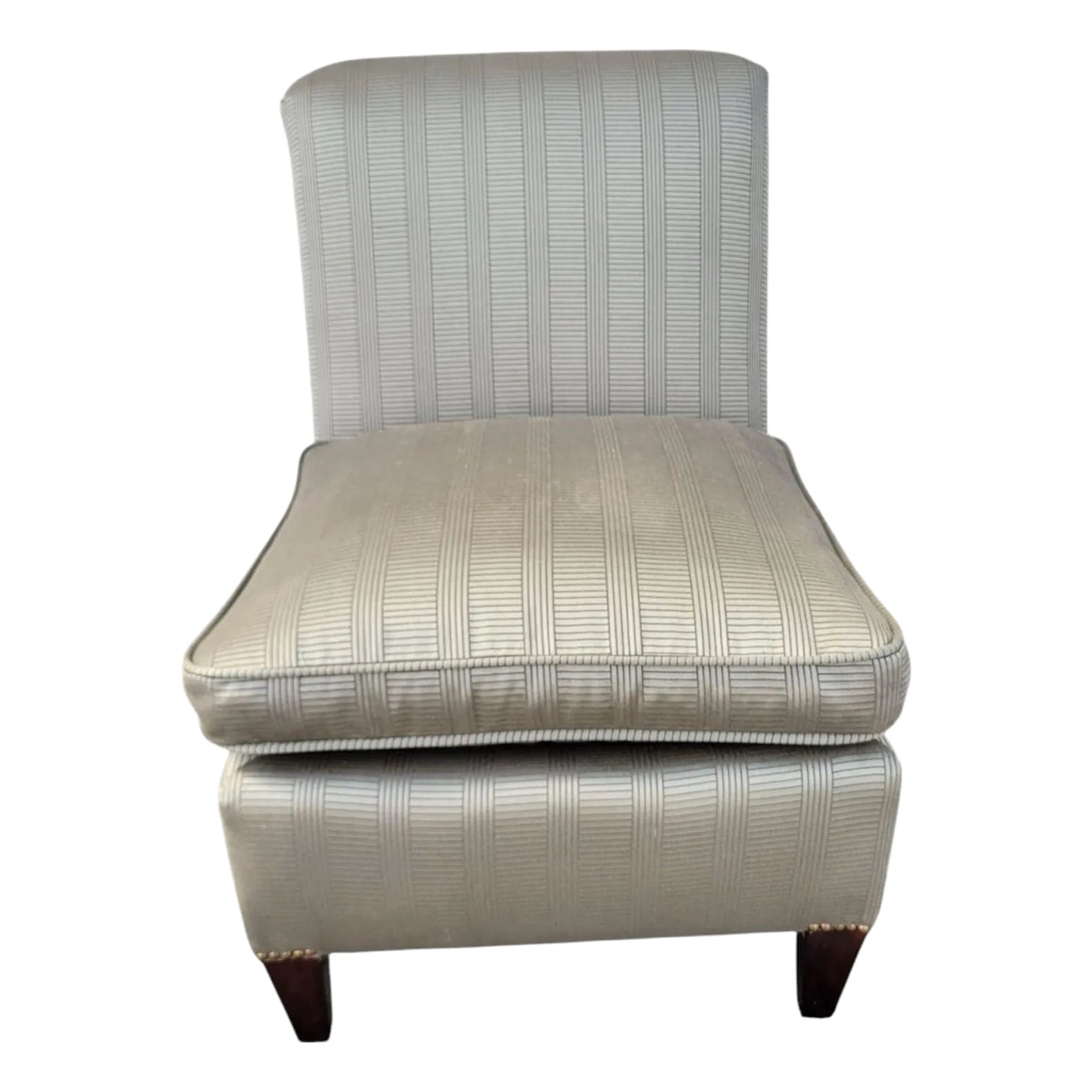 1950s Mid-Century Modern Lounge Chair, Spring & Down Cushion | Chairish