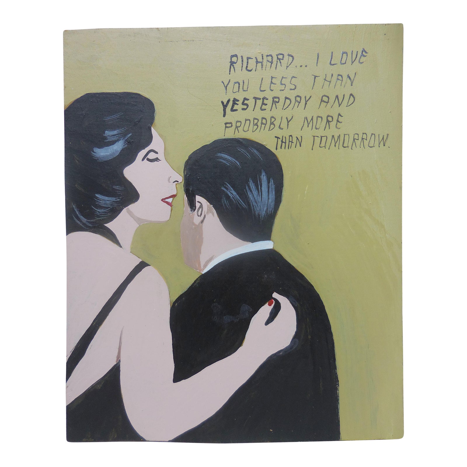 Javier Mayoral Outsider Folk Art Original Acrylic Painting | Chairish