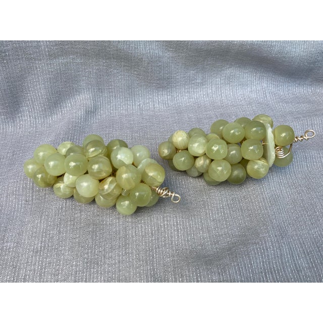 Vintage Green Marble Grape Clumps- a Pair | Chairish