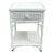 1990s White Wicker Night Stand Table | Chairish