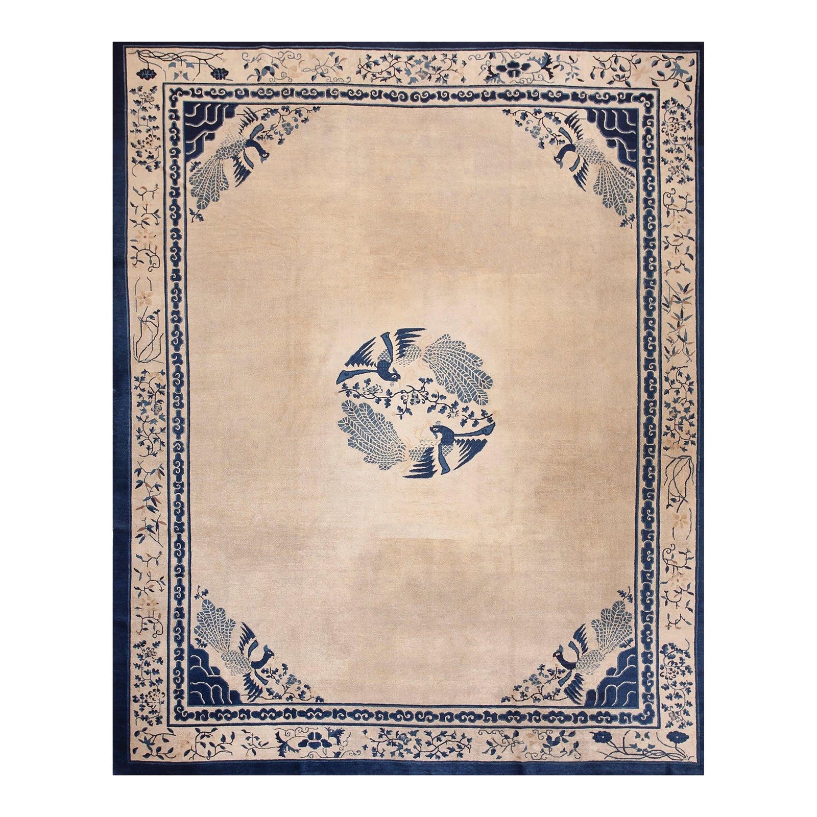 Sublime Tan-Taupe Background Color in Asymmetric Medallion/Crest ...