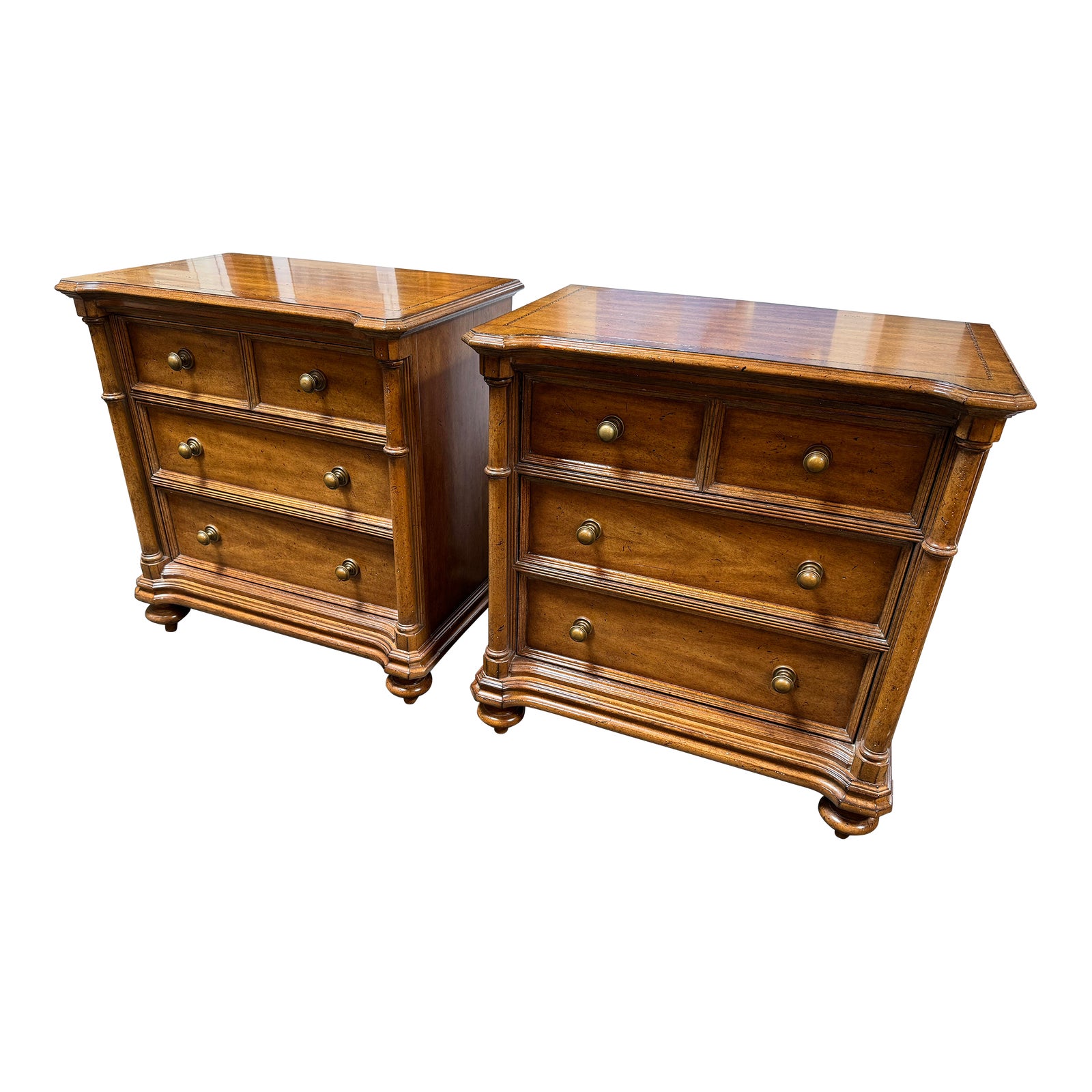 Stanley Furniture Belle Mode Nightstands, a Pair | Chairish