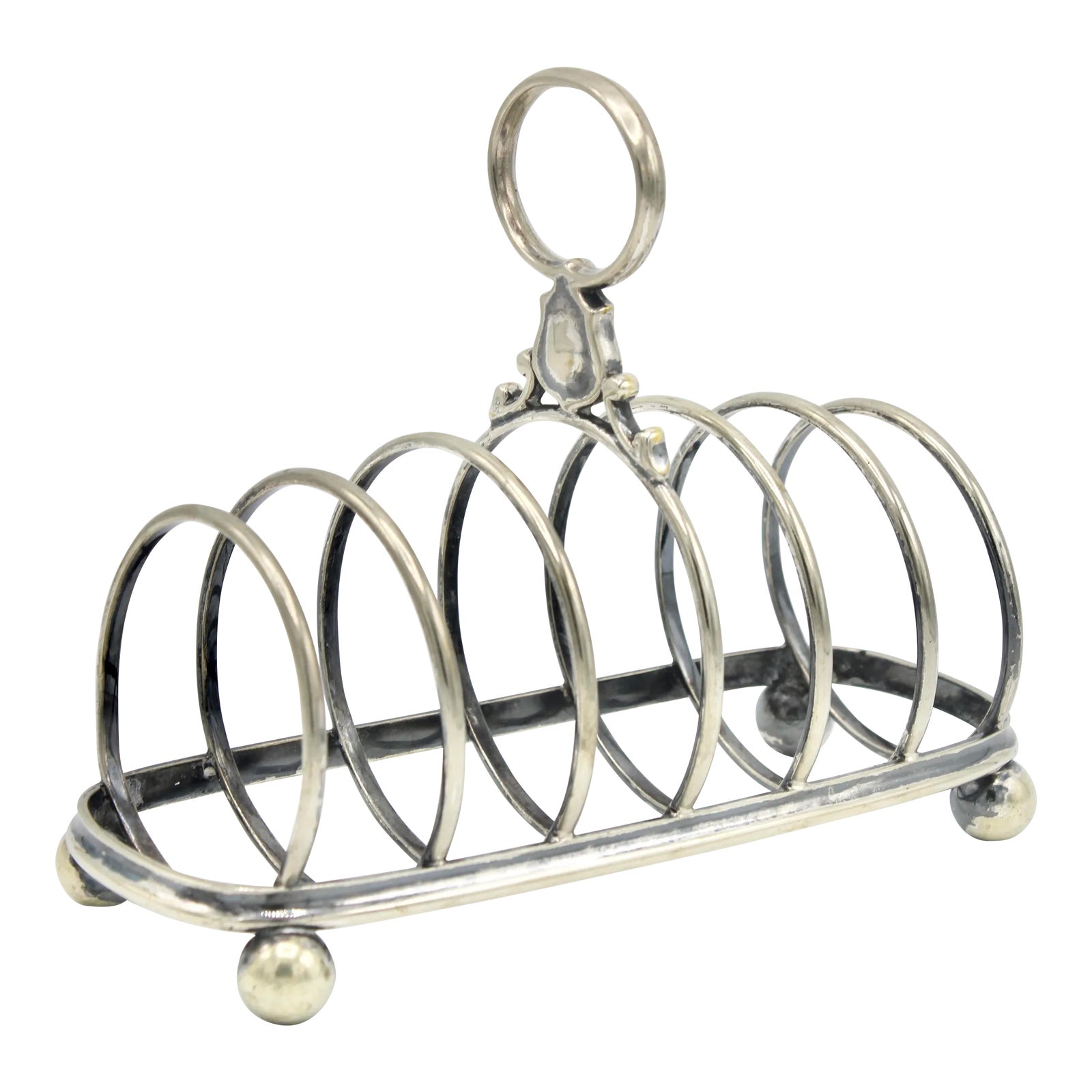 Art Nouveau English Silver Plate Toast Rack / Letter Holder | Chairish