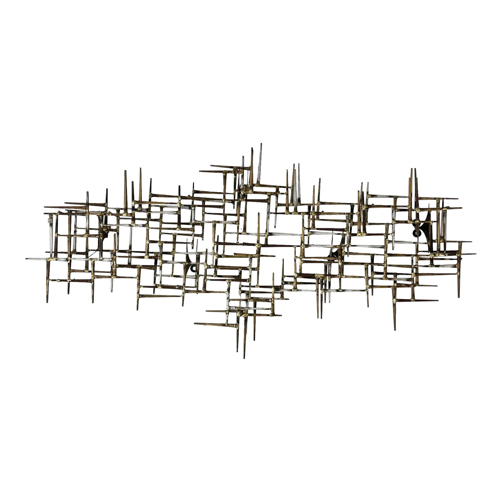 Curtis Jere Style Abstract Mid-Century Modern Wall Accent Relief | Chairish