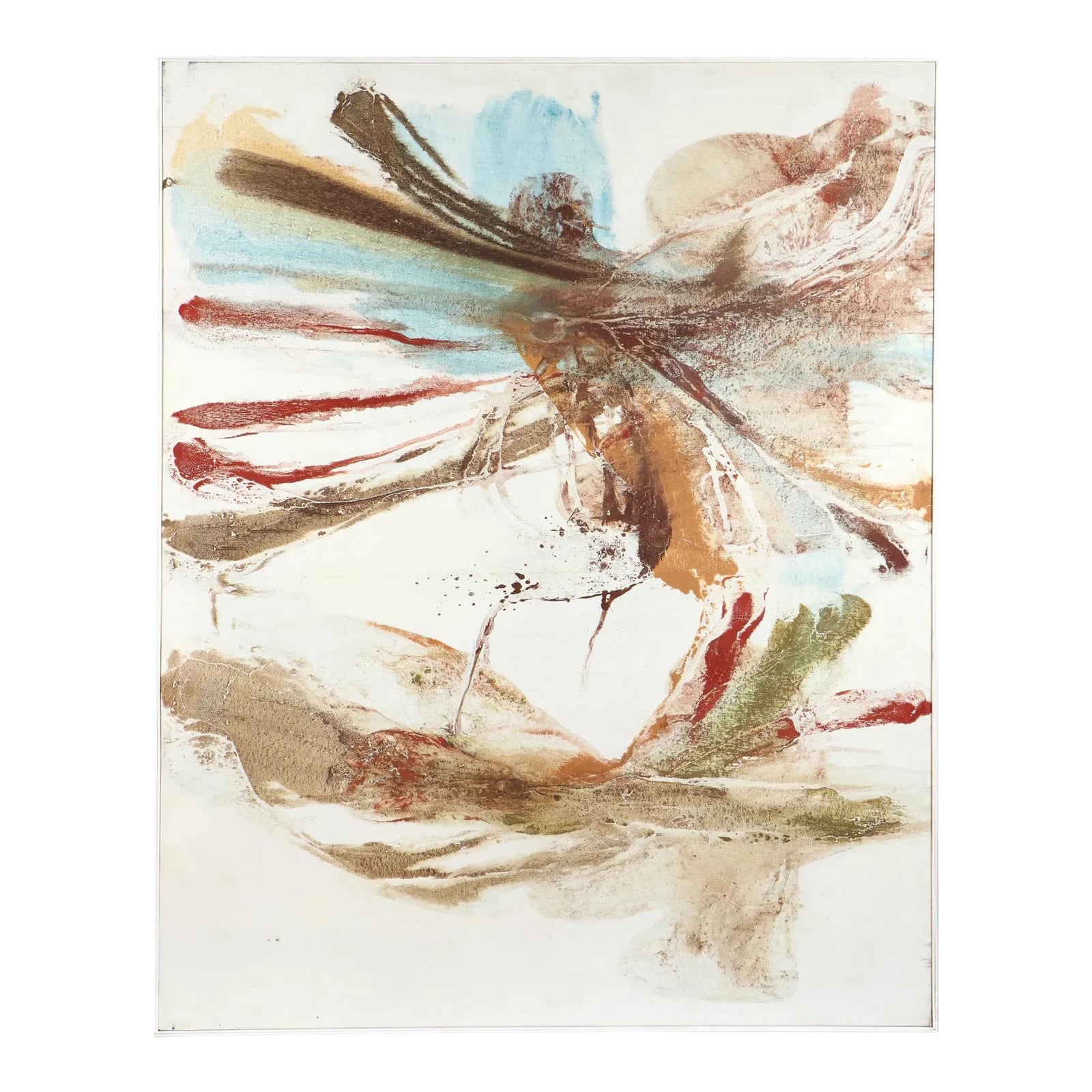 1970 Abstract Oil Painting by Alan Goldstein, Framed | Chairish