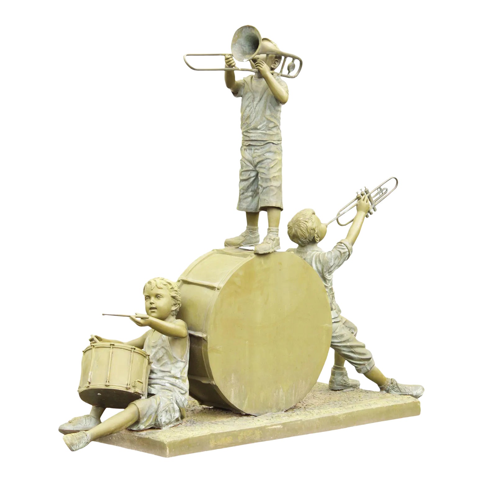 Late 20th Century Children's Band Bronze Monumental Outdoor Sculpture ...