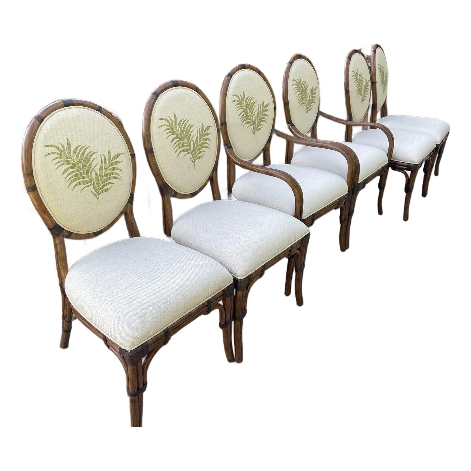 Lexington Tommy Bahama Gulfstream Oval Back Chairs, Bali Hai- Set of 6 ...
