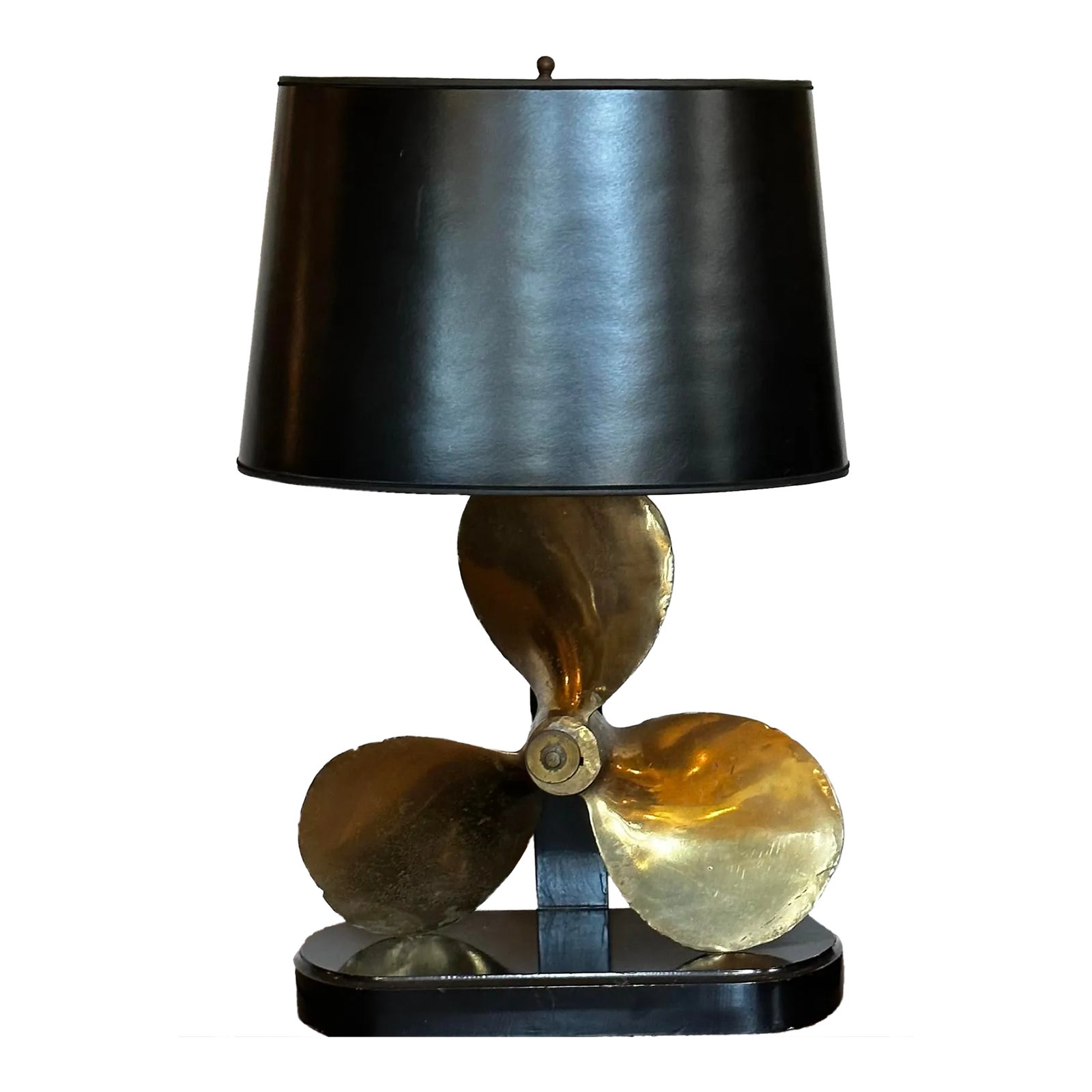 Vintage Brass Propeller Now a Designer Table Lamp | Chairish