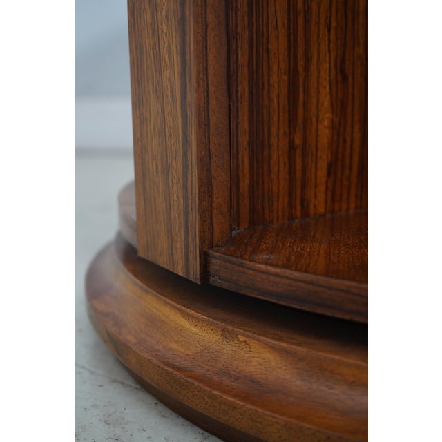 Round Modern Design Revolving Bookcase Lamp Table | Chairish