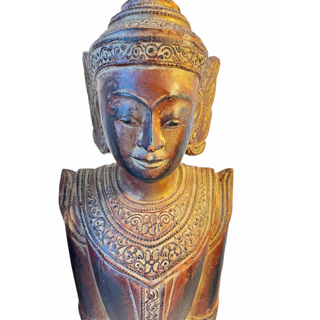 Early 19th Century Cambodian Lion Kinnara Carved Lama Tempe Guardian ...