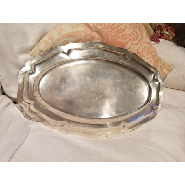Antique 800 Silver Serving Platter | Chairish