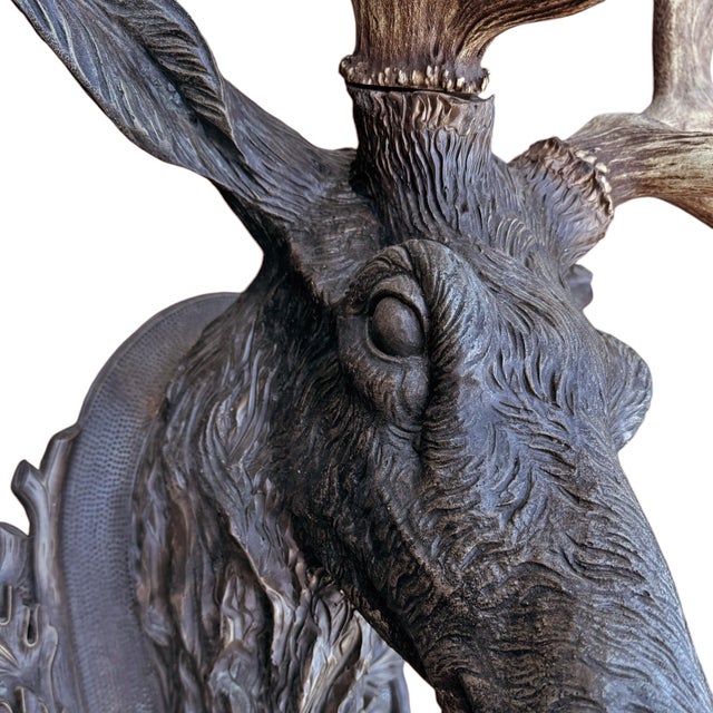 Vintage Red Stag Mount | Chairish