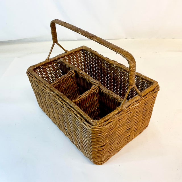 Mid 20th Century Mid-Century Boho Chic Arts & Crafts Wicker Table ...