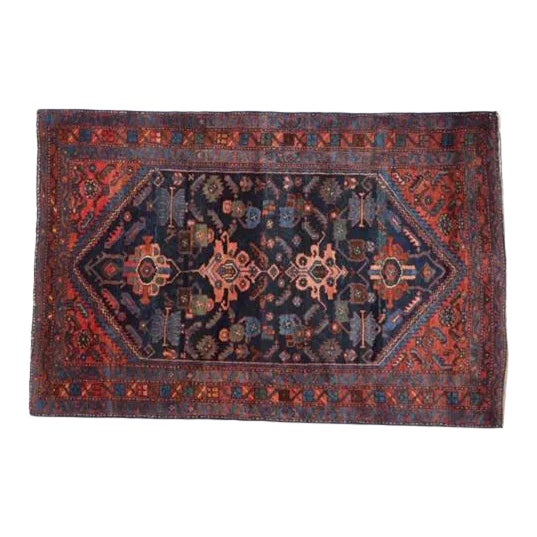 1930s Vintage Persian Hamadan Rug | Chairish