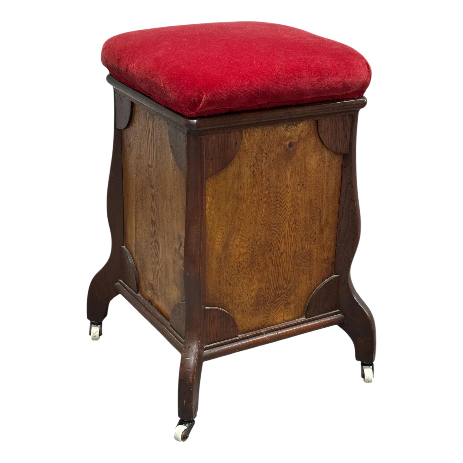 Victorian Storage Piano Stool on Casters. | Chairish