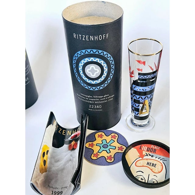 1990s Ritzenhoff Schnapps Glasses, Coasters and Original Boxes - Set of ...