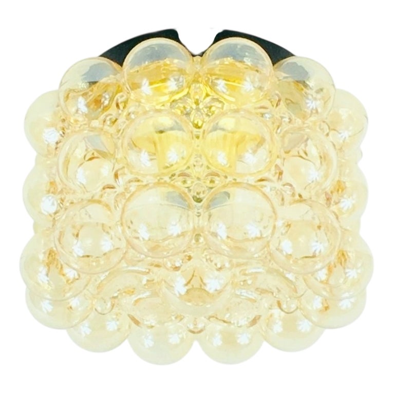 Mid-Century Modern Amber Bubble Glass Ceiling Light by Helena Tynell ...
