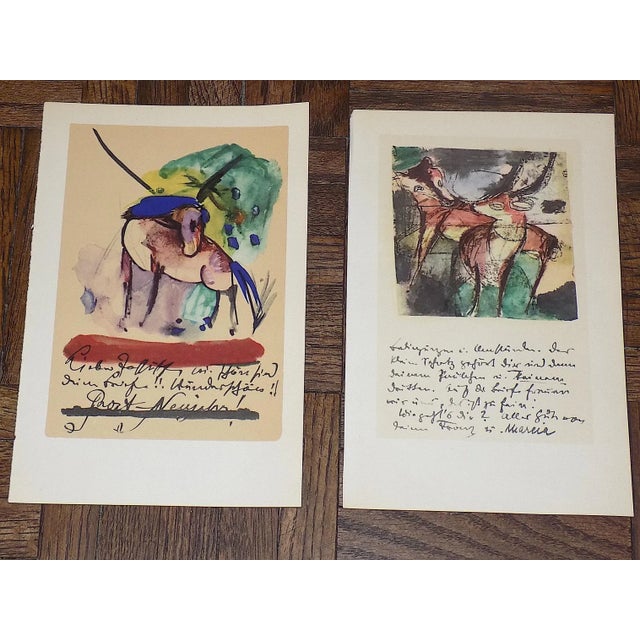 Vintage German Expressionist Abstract Animals by Franz Marc - Set of 16 ...