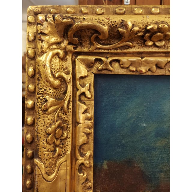 Vintage Robert Martin Oil Painting "The Meetinghouse" with Newcomb ...