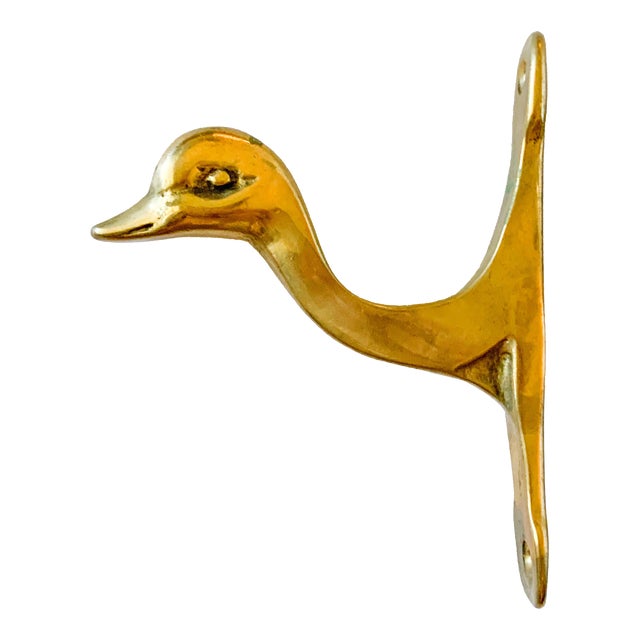 1970s Vintage Brass Swan or Duck Wall Hooks | Chairish