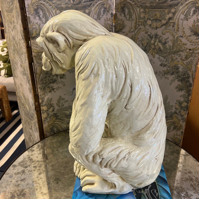 Late 20th Century Vintage Plaster Monkey Statue | Chairish