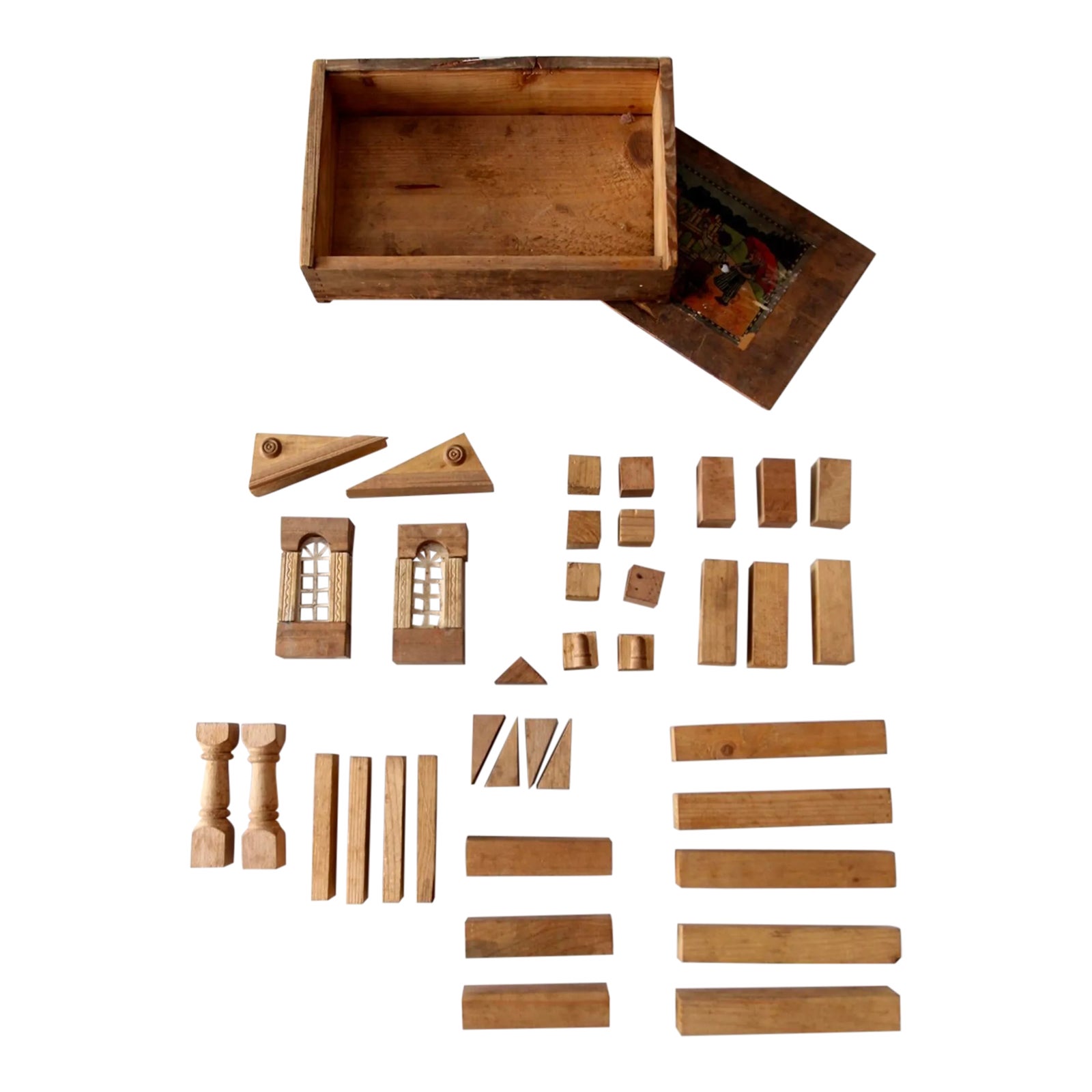 Antique Victorian Toy Blocks Set With Box | Chairish