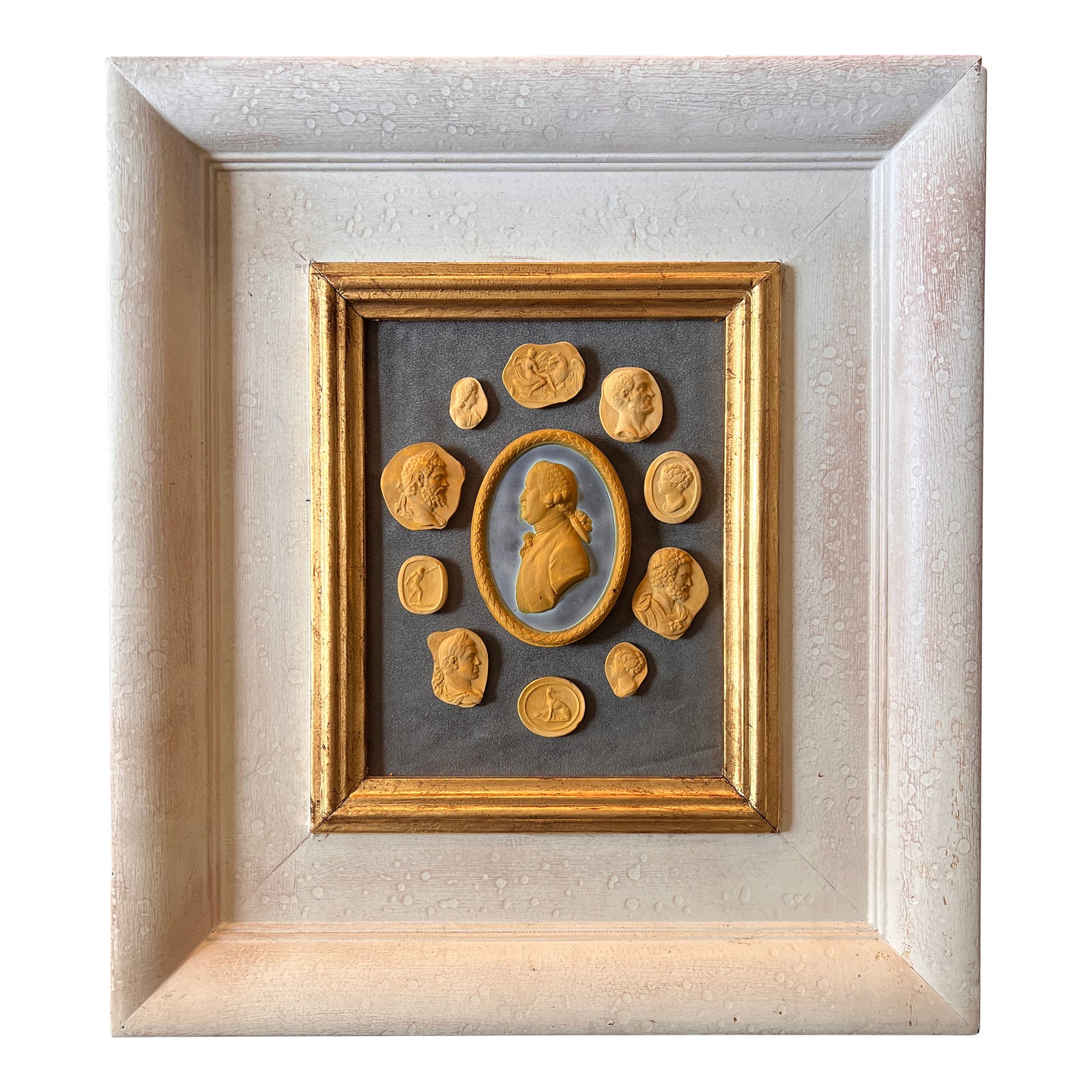 Italian Grand Tour Style Framed Faux Sienna Marble Painted Plaster ...