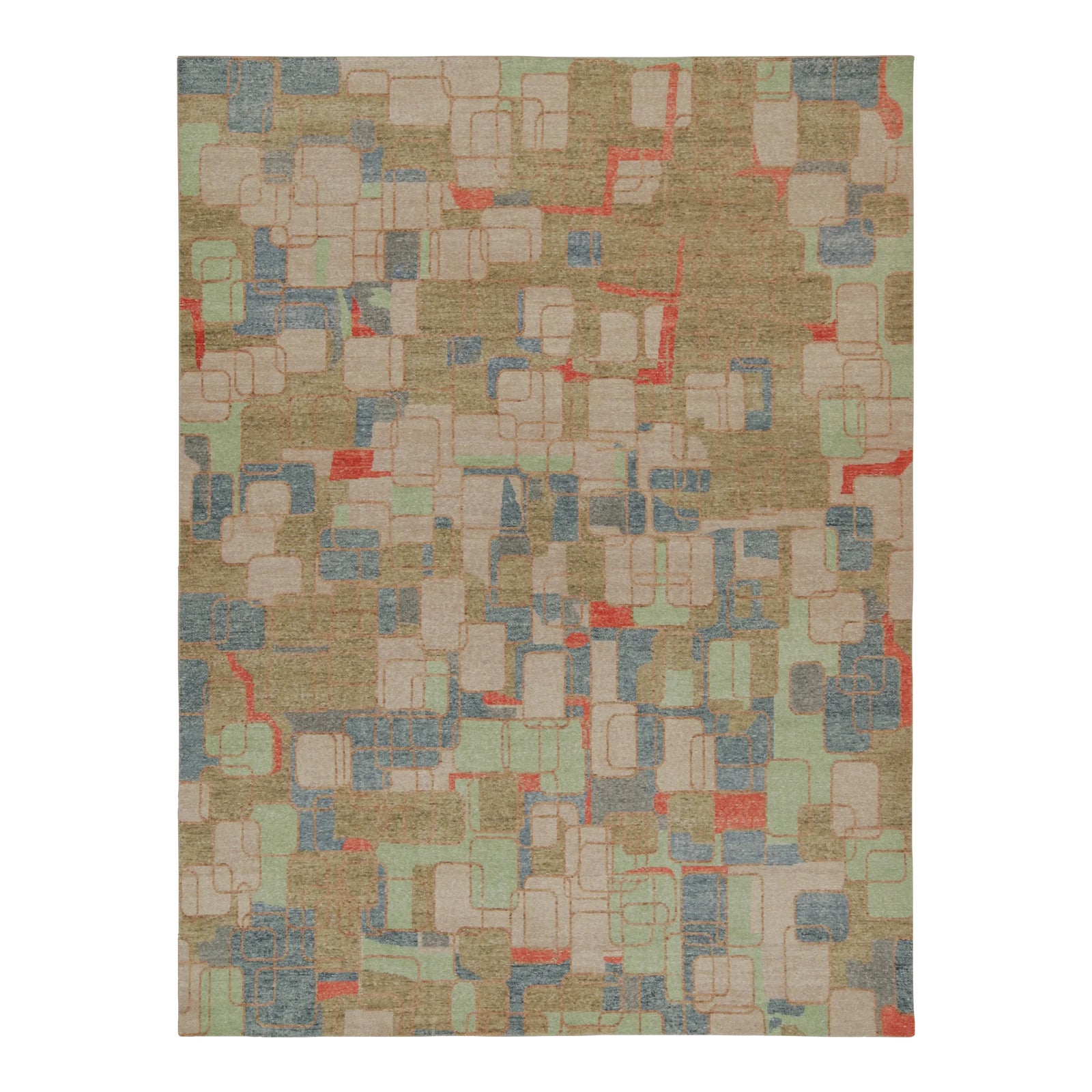 Rug & Kilim’s Oversized Multi Colored Abstract Geo Rug, 10x14 | Chairish