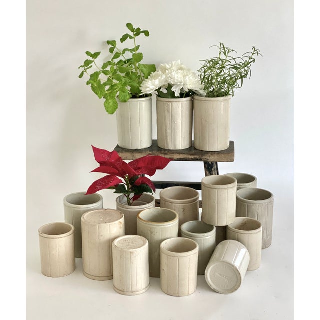 Antique English Marmalade Stoneware Jars | Chairish